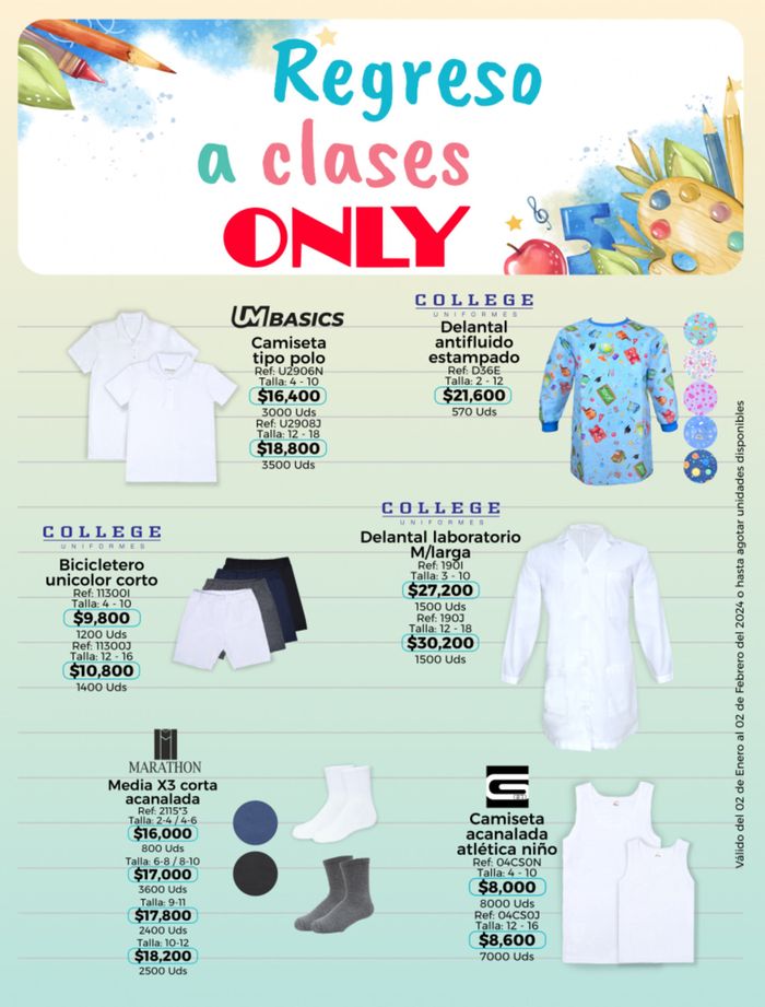 Almacenes Only | Catálogos y Promociones Regreso a clases | Tiendeo